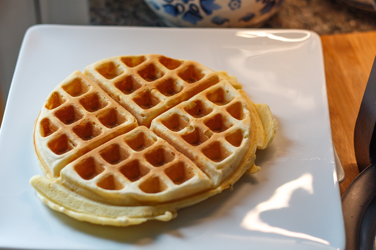 Easy Sourdough Waffles for leftover starter - Warner Discovers
