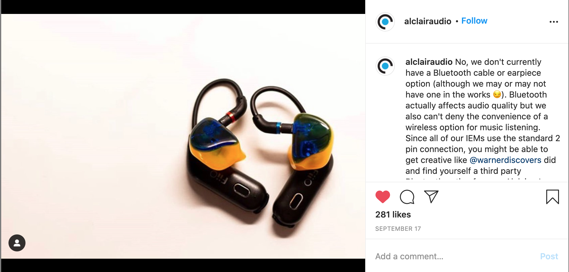 Alclair Audio feature for Bluetooth Tech - Warner Discovers